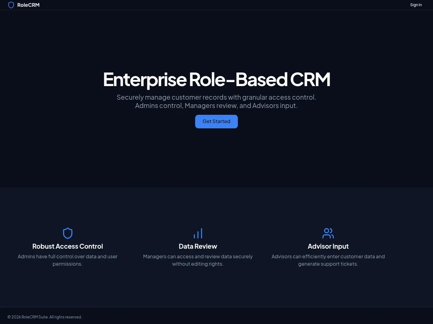 Role-Based CRM Suite