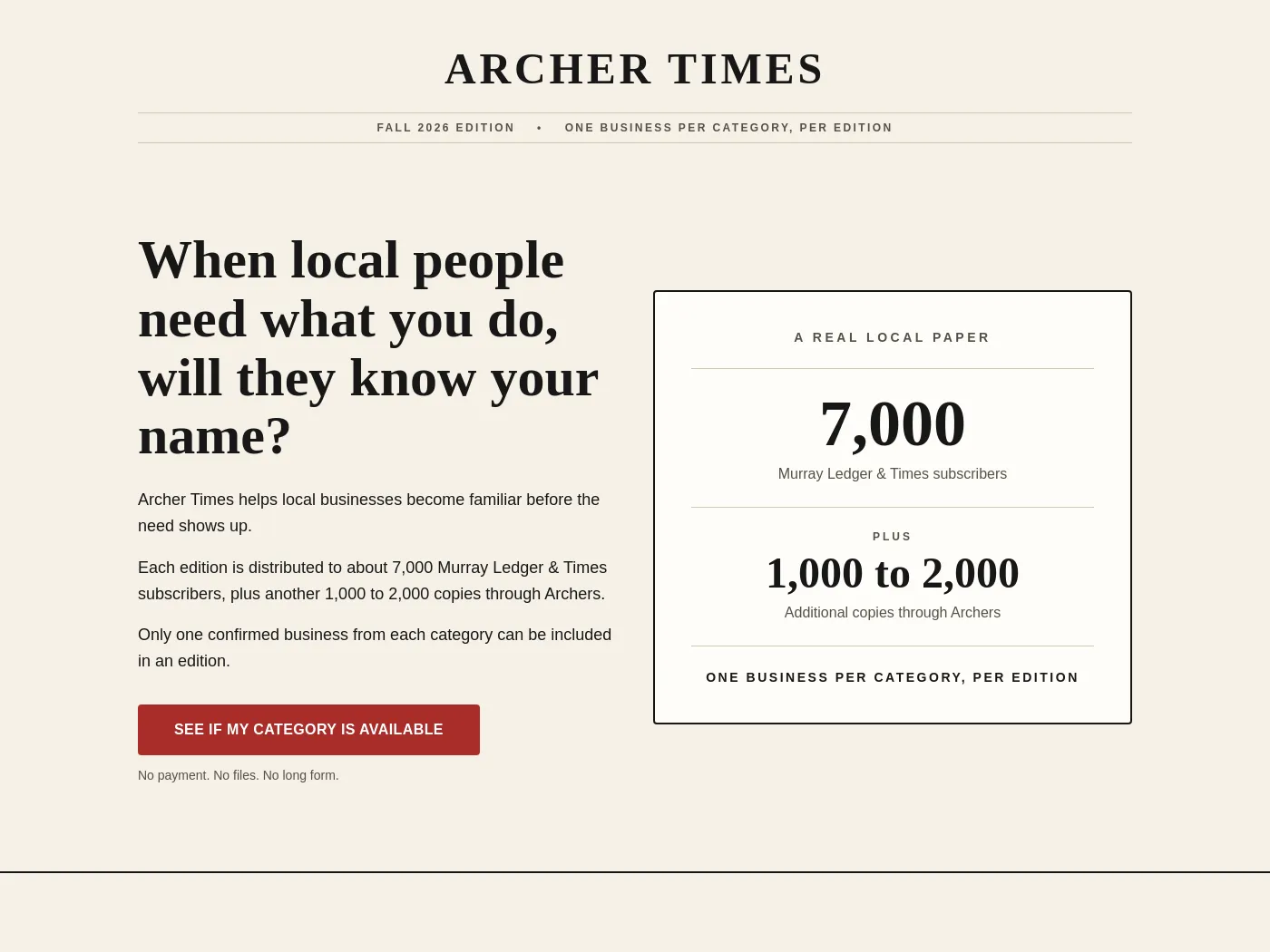 Archer Times Acquisition Funnel