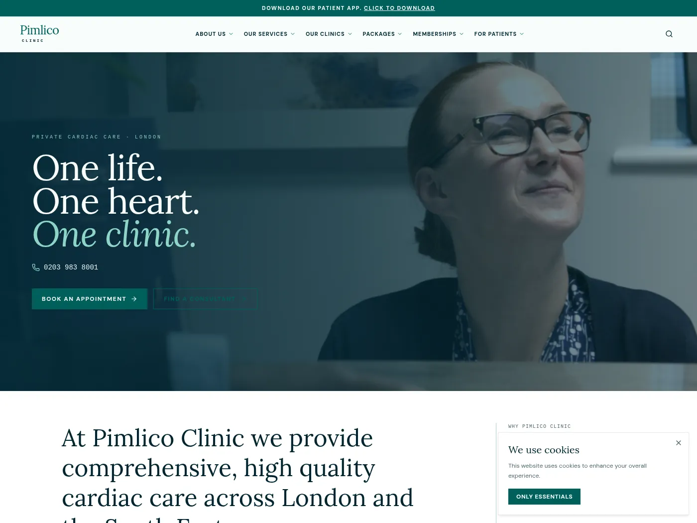 Pimlico Clinic Website