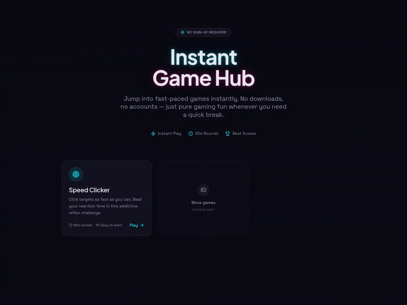 Instant Game Hub