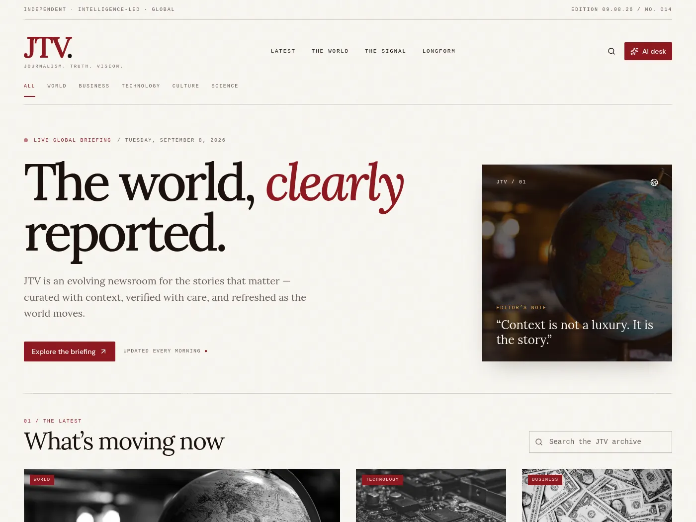 JTV AI News Portal