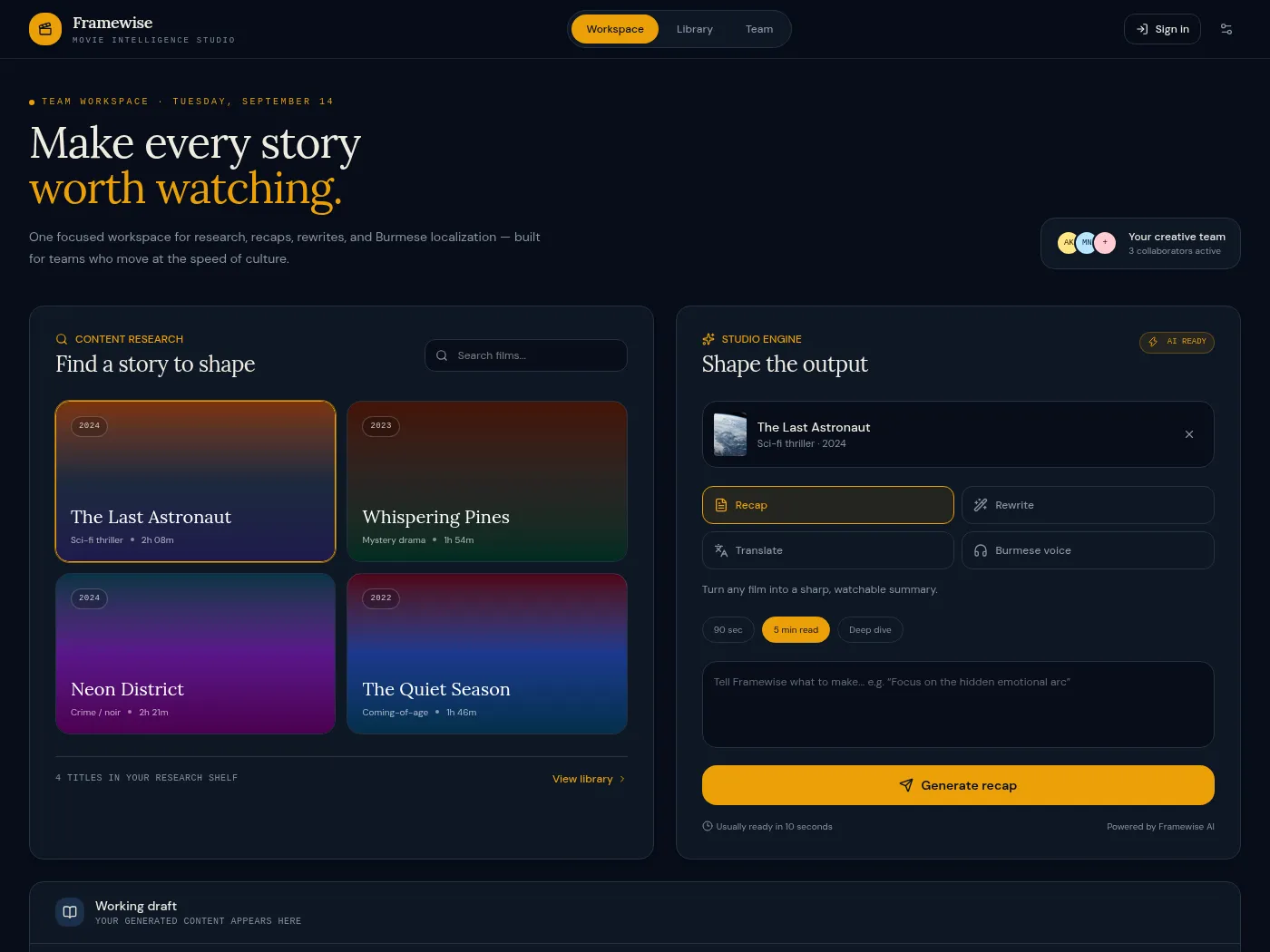 AI Movie Script Studio