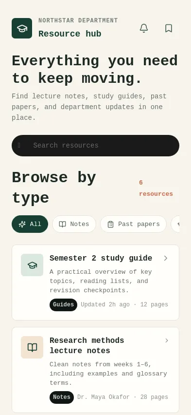 Department Resource Hub