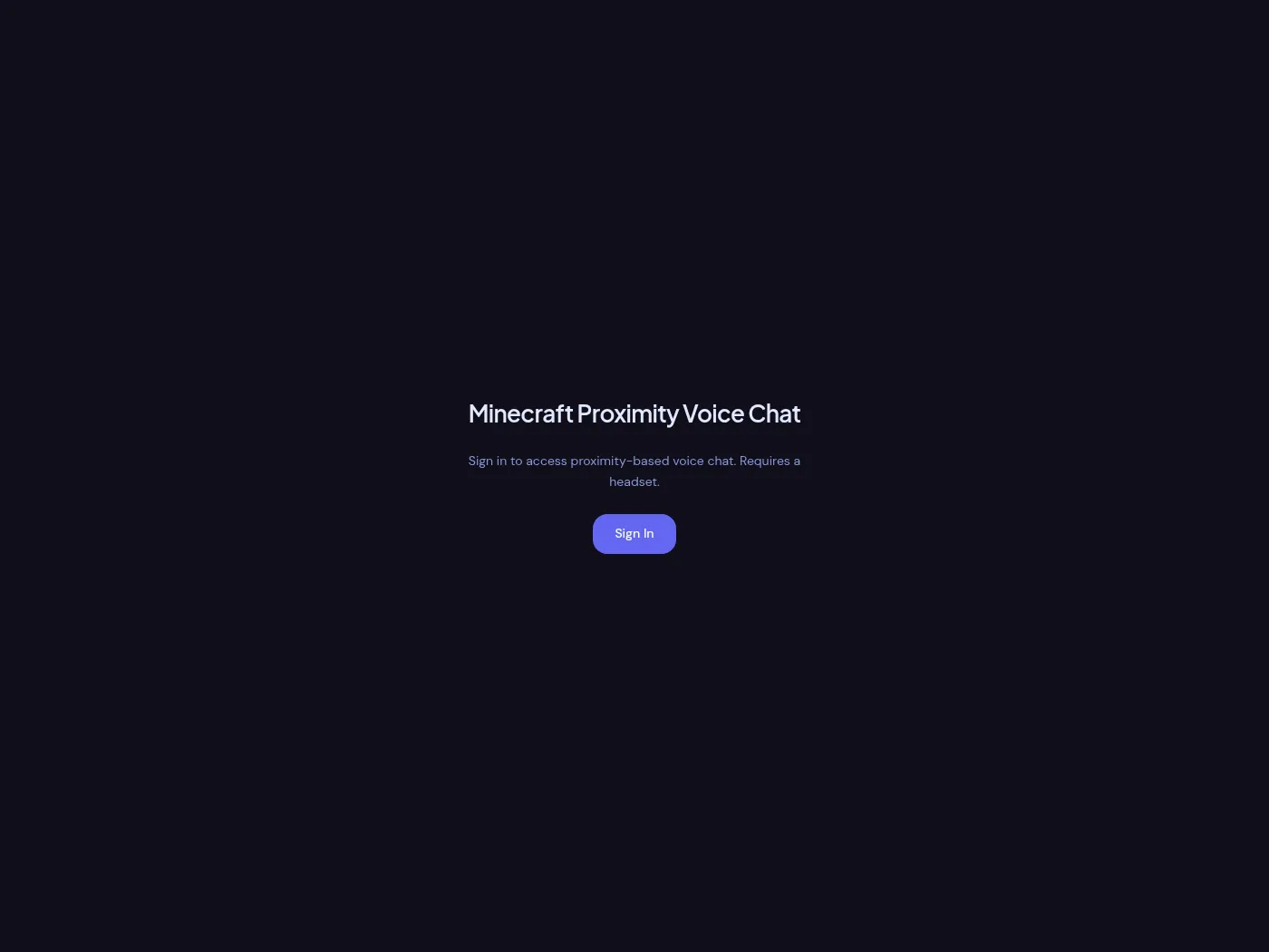 Minecraft Proximity Voice Chat