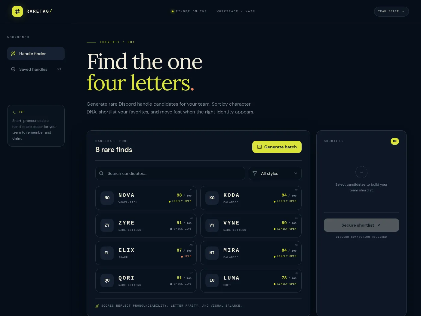 RareTag Discord Finder