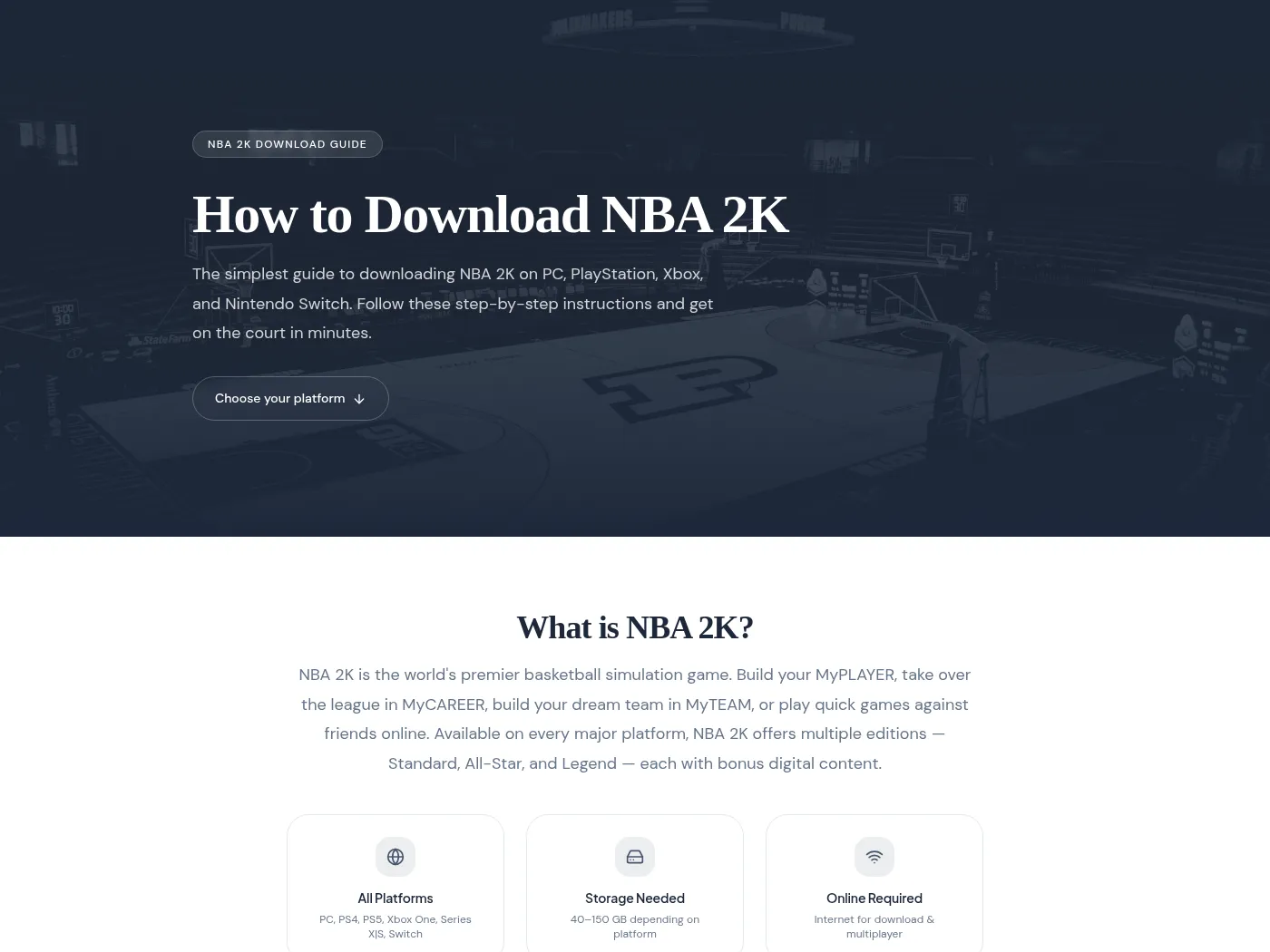NBA 2K Download Guide