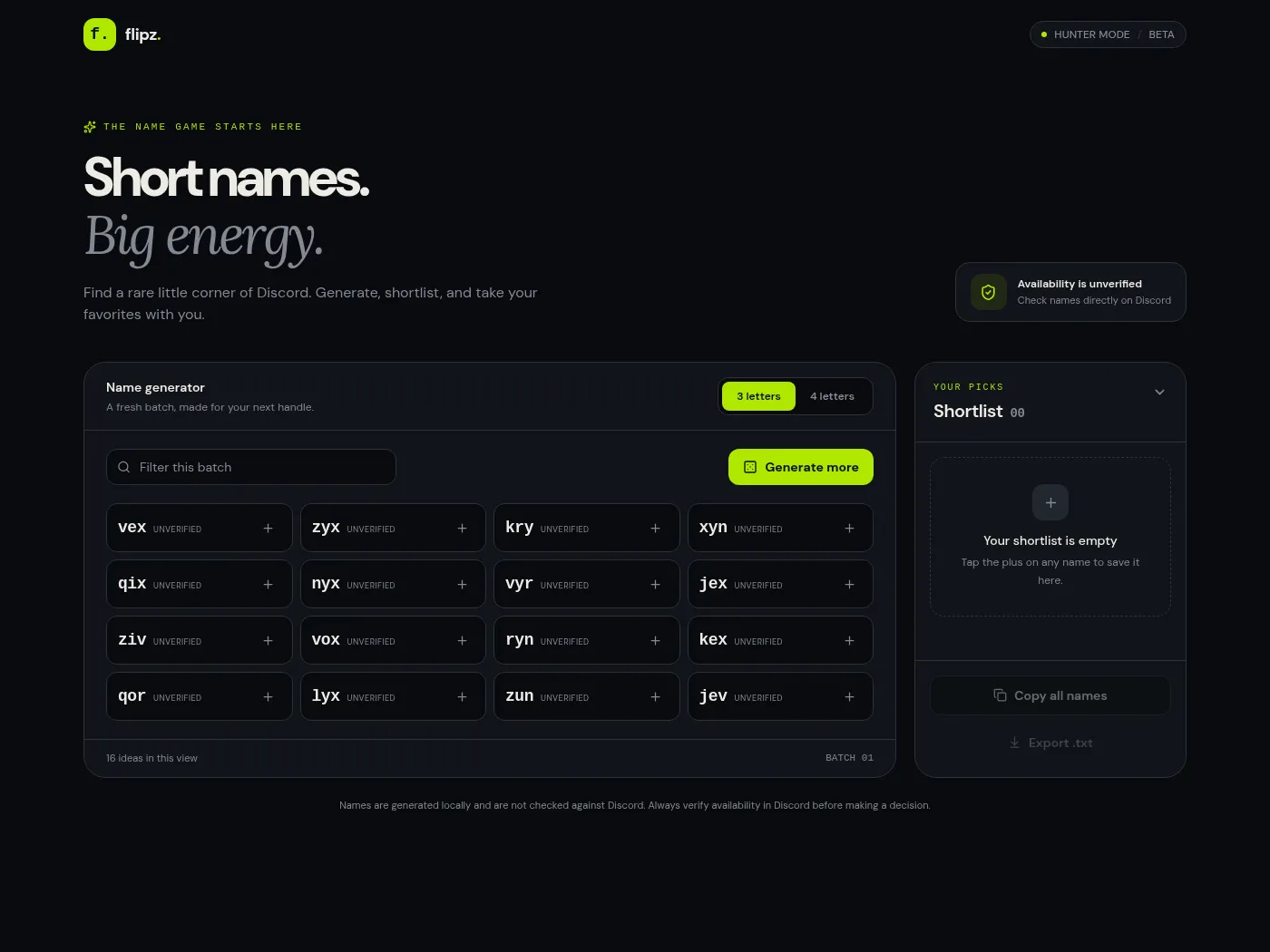 Flipz Username Finder