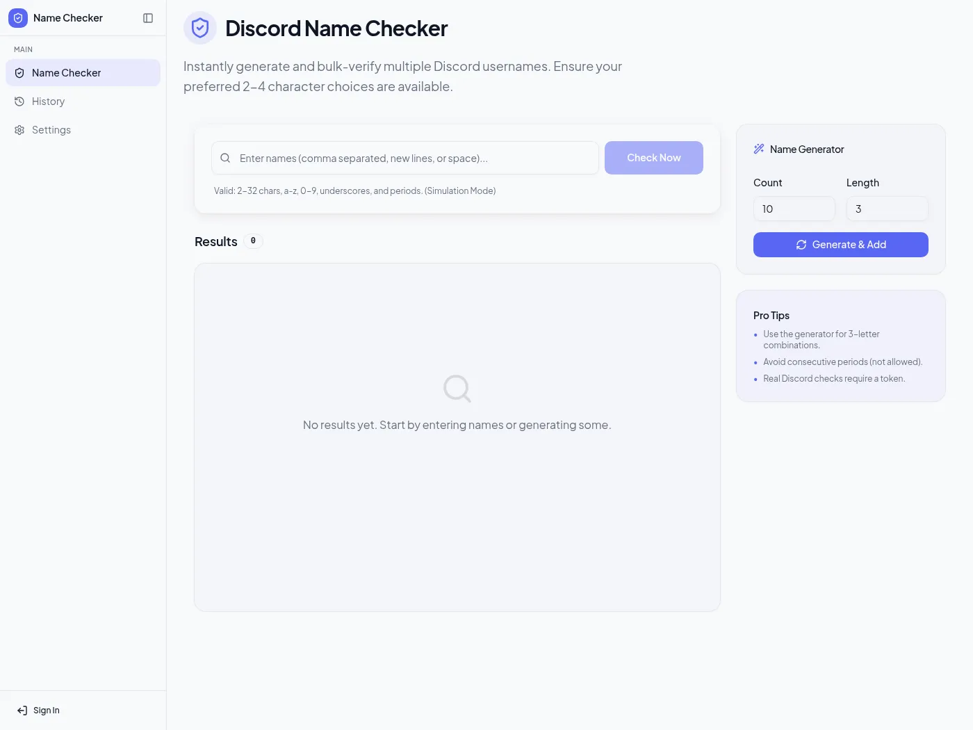 Discord Name Checker