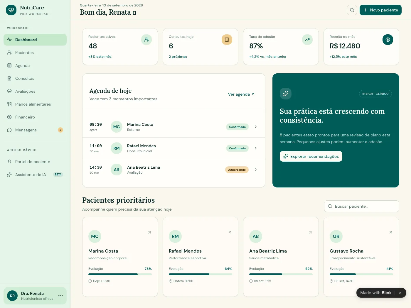 NutriCare Pro Web SaaS