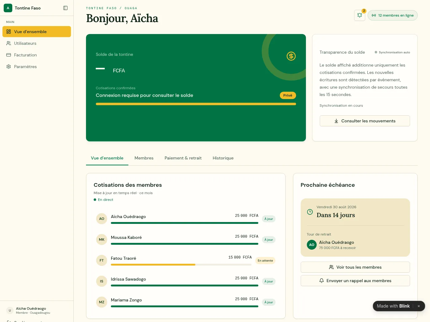 Tontine Burkina App