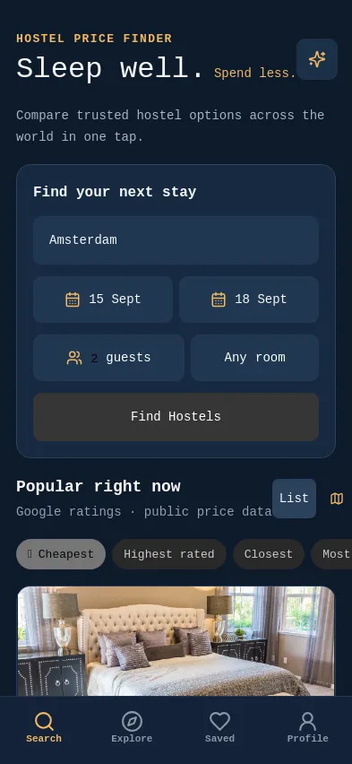 Hostel Price Finder