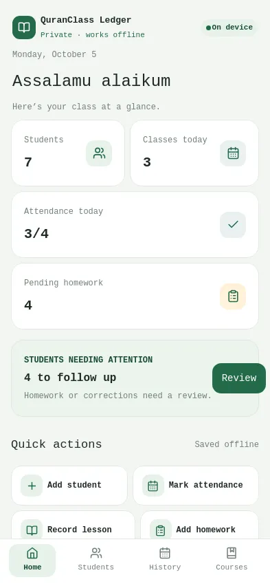 QuranClass Ledger