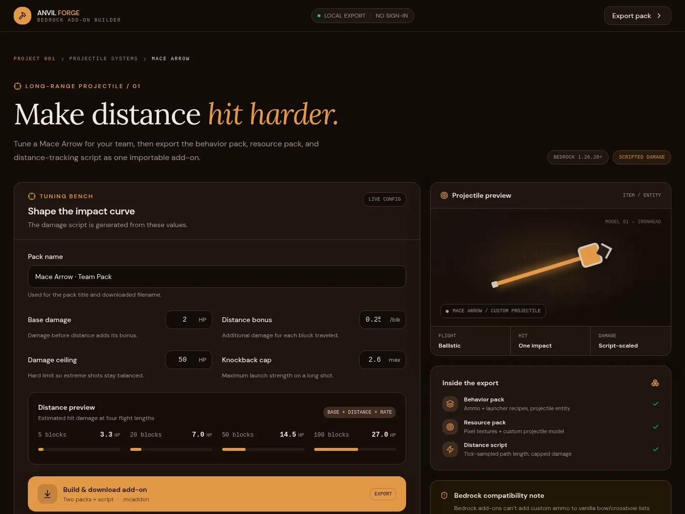 Mace Arrow Addon Generator