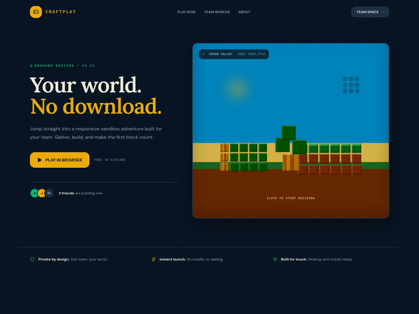 CraftPlay Web Client