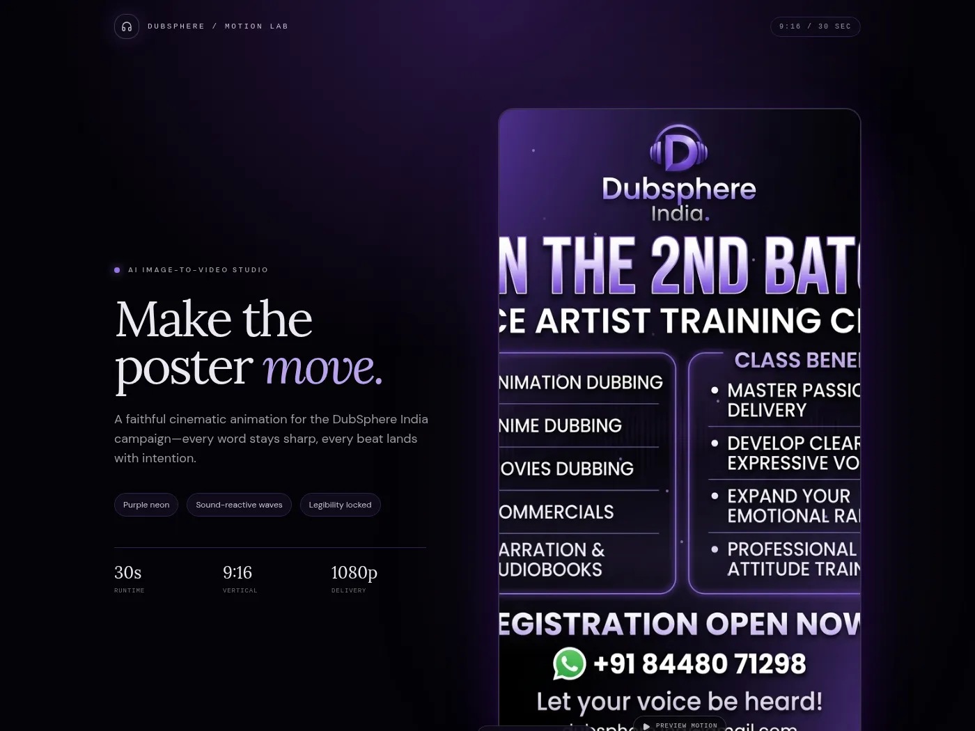 DubSphere Promo Animator