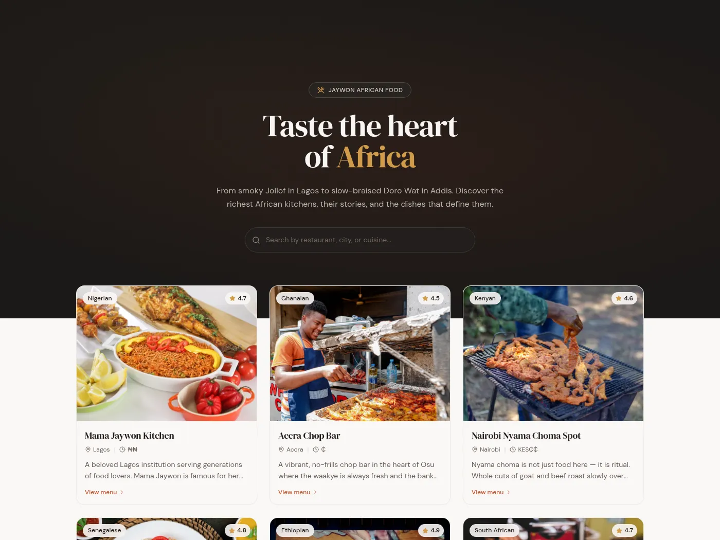 Jaywon Food Finder