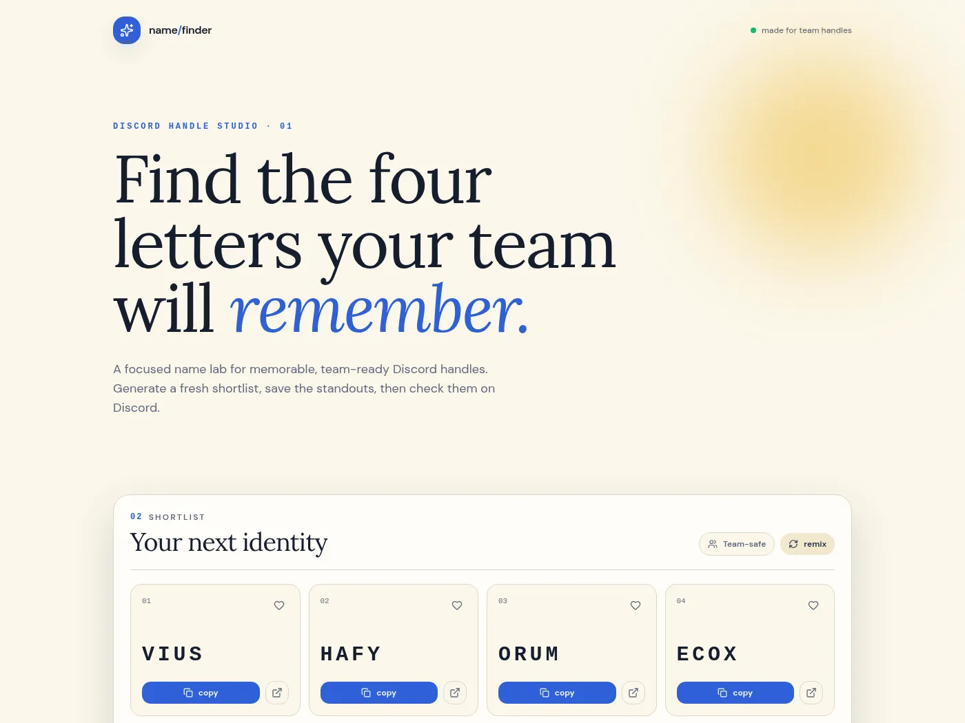 Discord Name Finder