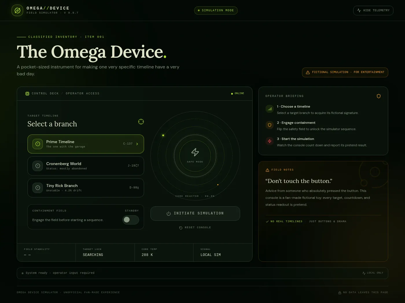Omega Device Simulator
