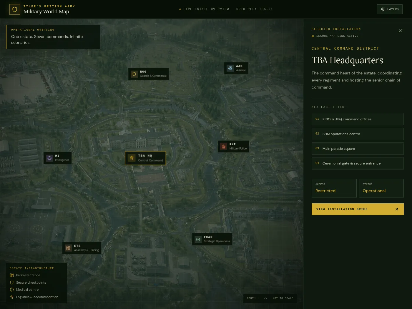 TBA Military World Map
