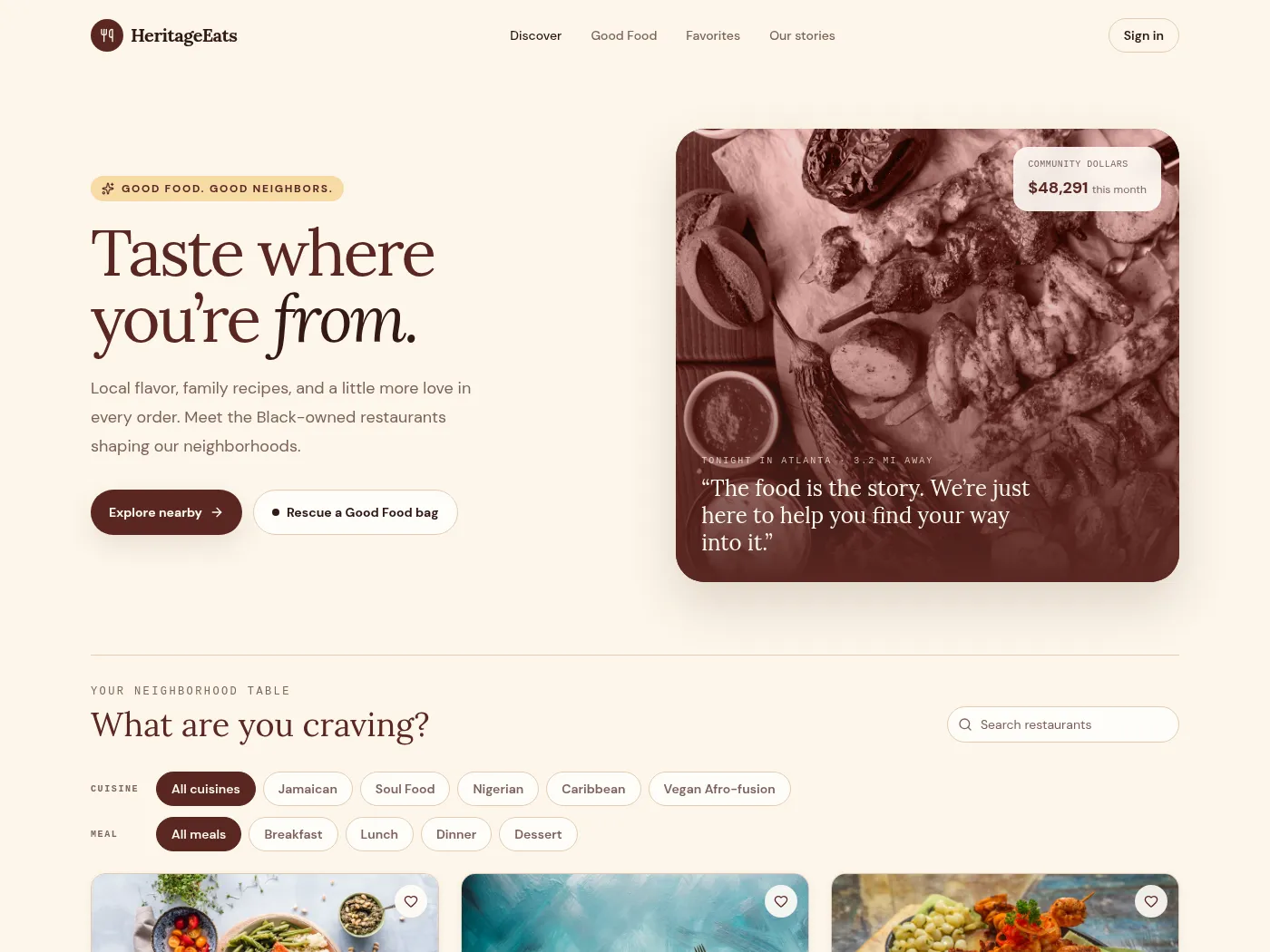 HeritageEats Marketplace
