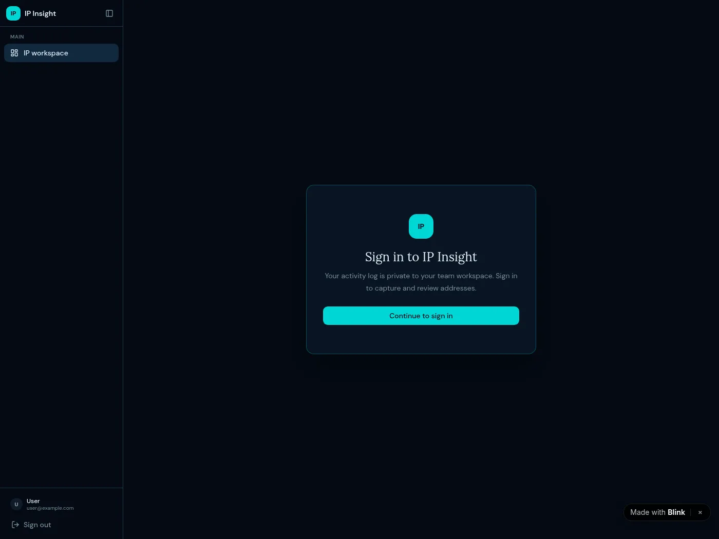IP Insight Dashboard