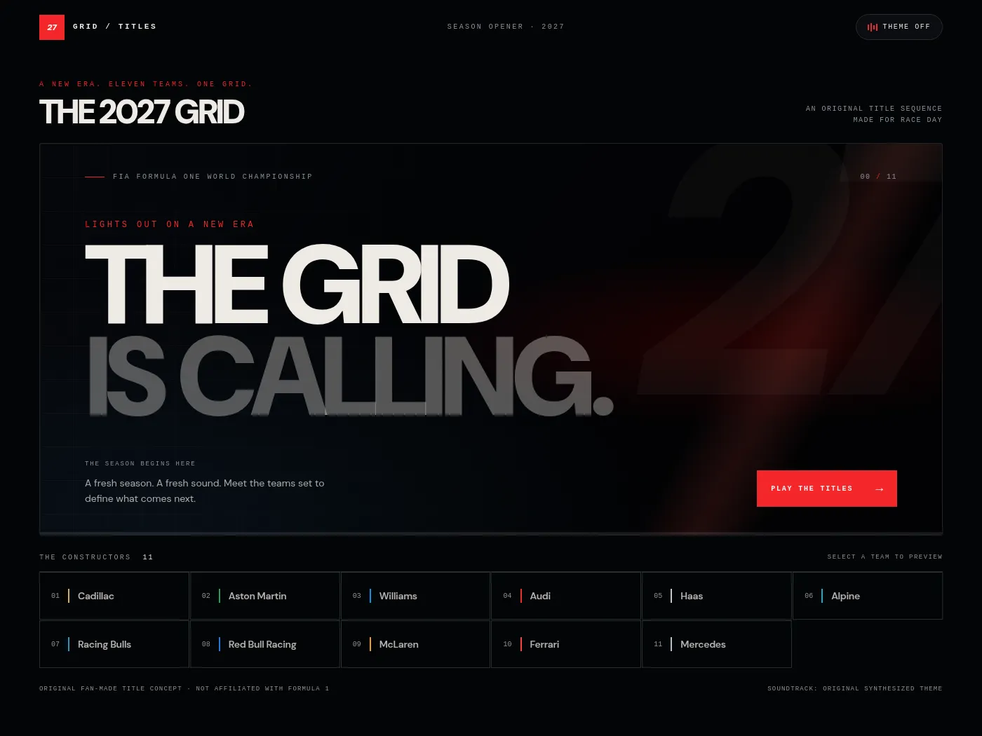 F1 2027 Title Creator