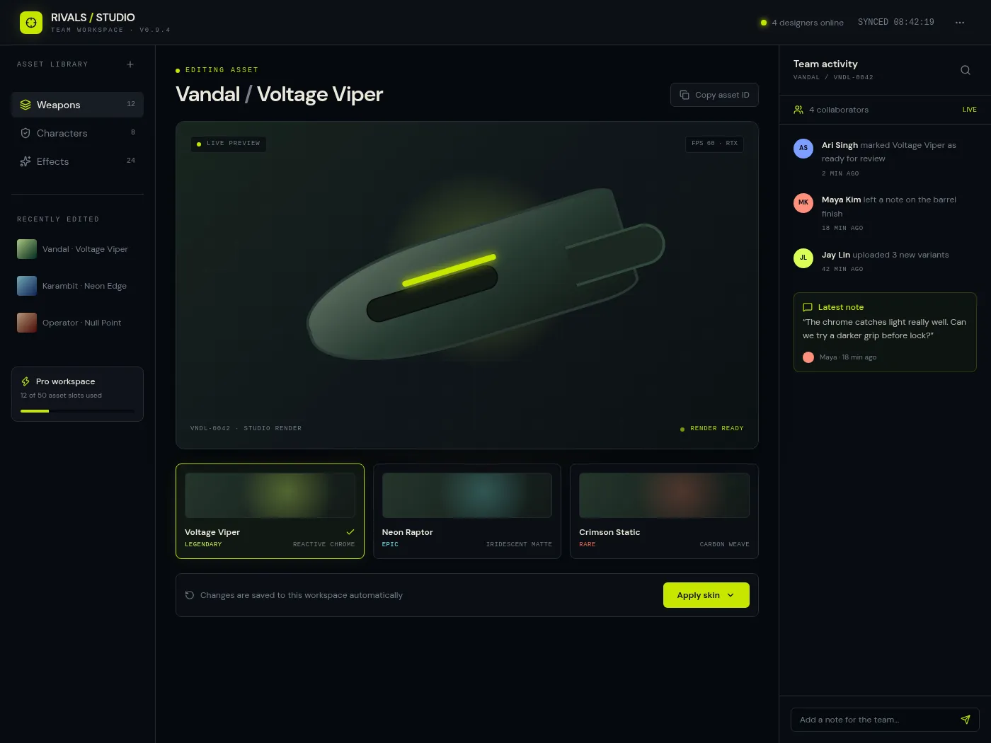 Rivals Skin Studio