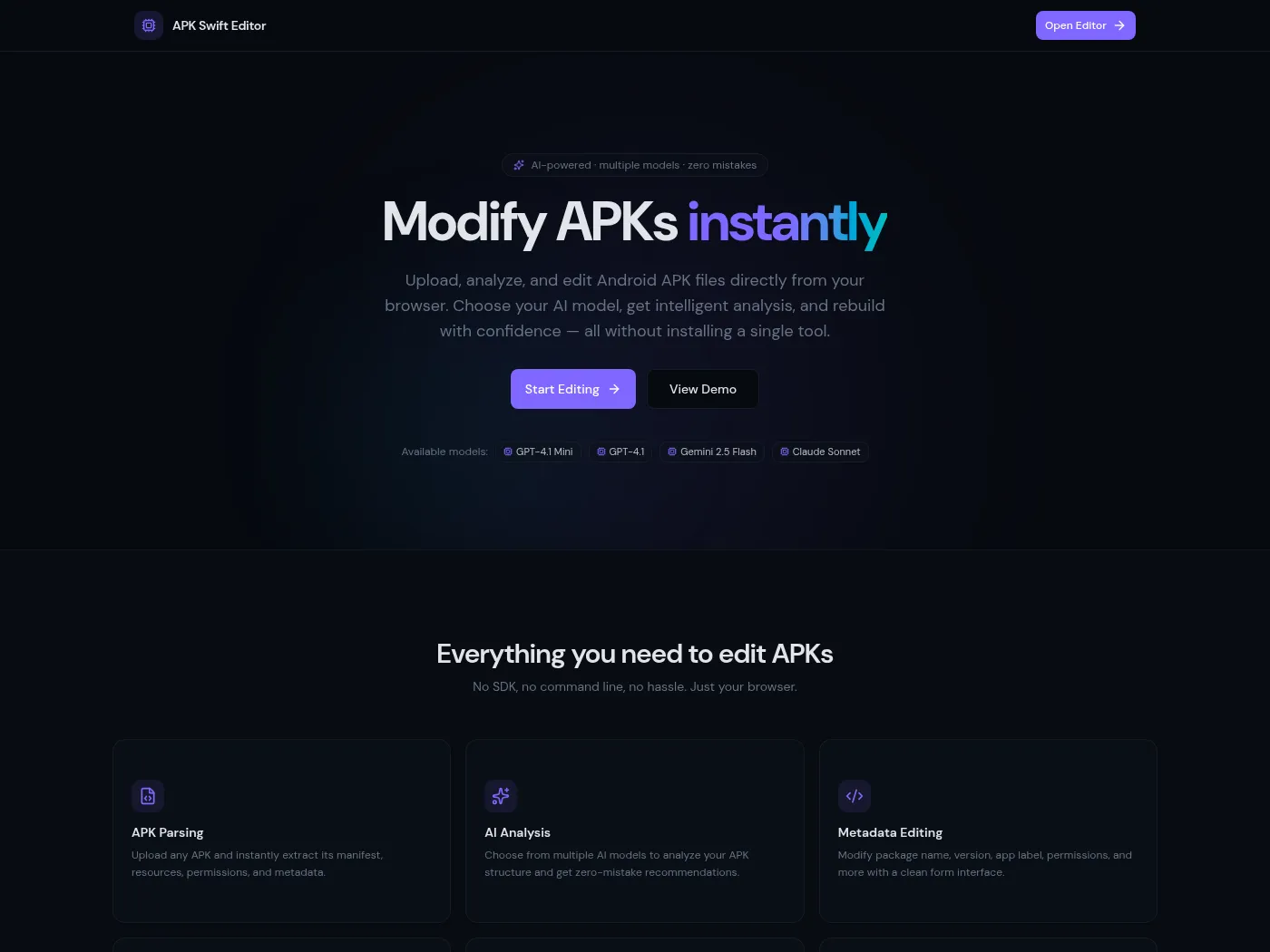 APK Swift Editor