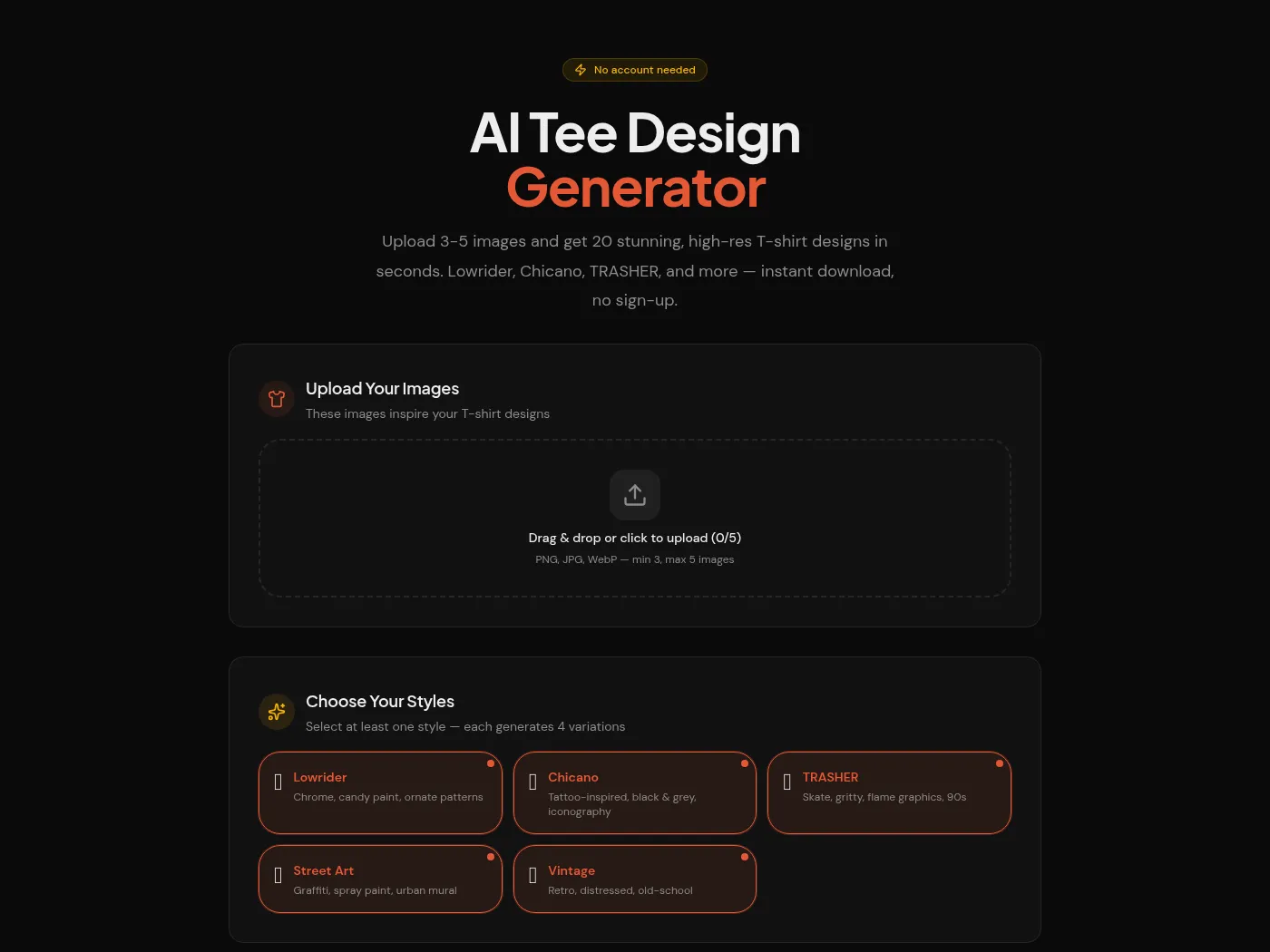 AI Tee Design Generator