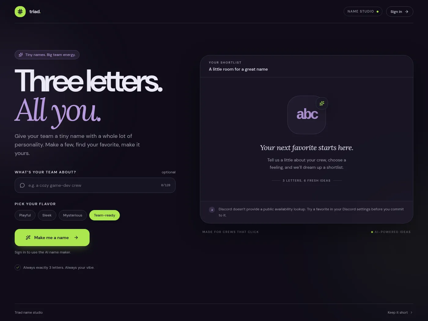 AI Discord Name Maker