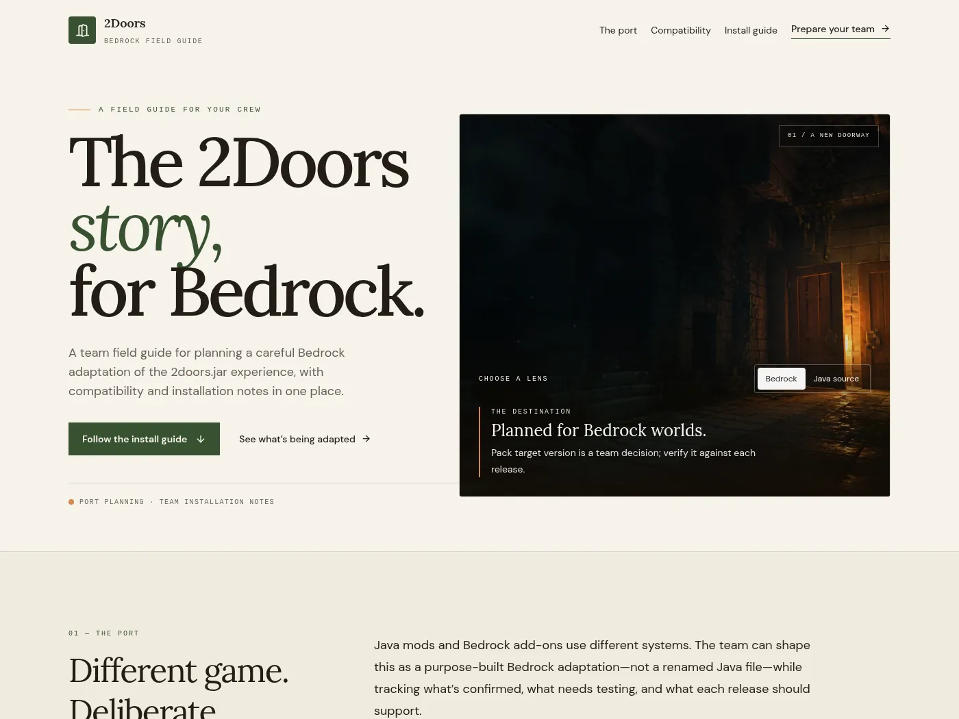 Bedrock 2Doors Add-On