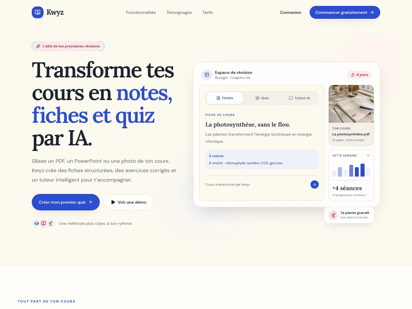 Kwyz Landing Page