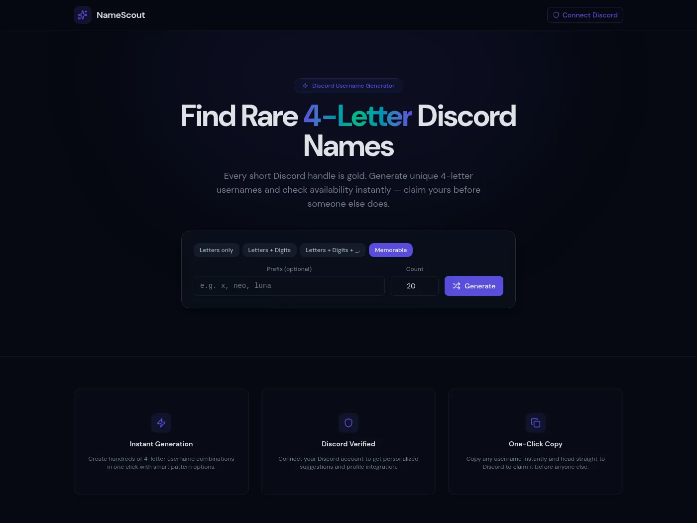 NameScout for Discord