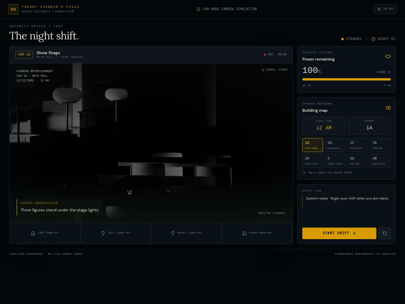 FNAF Cam Feeds Simulator