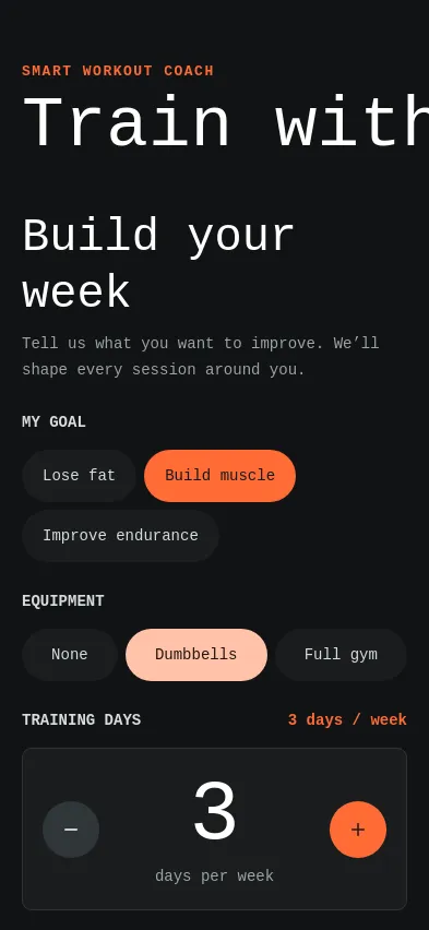 Smart Workout Coach