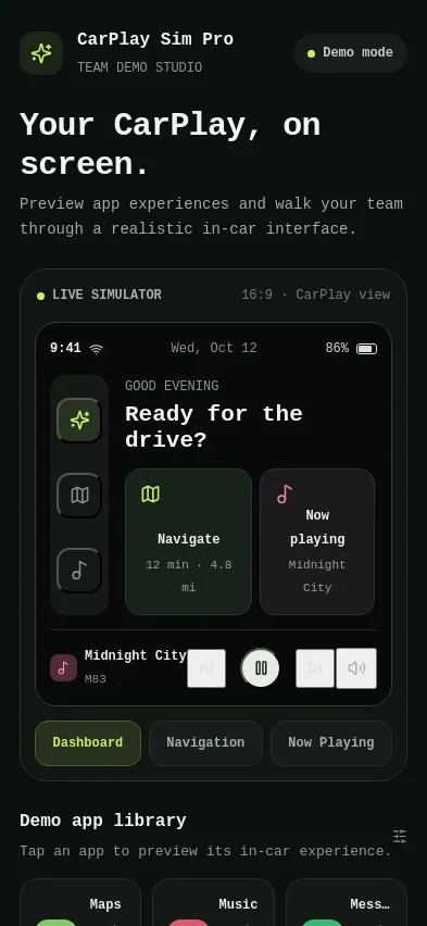 CarPlay Sim Pro