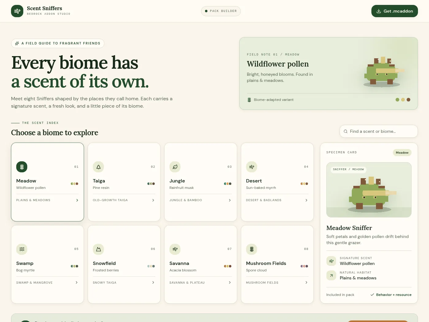 Biome Scent Sniffers Addon