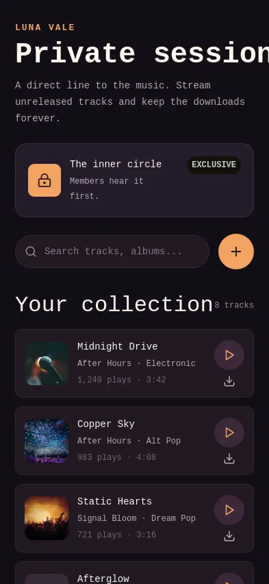 Musician Stream Hub