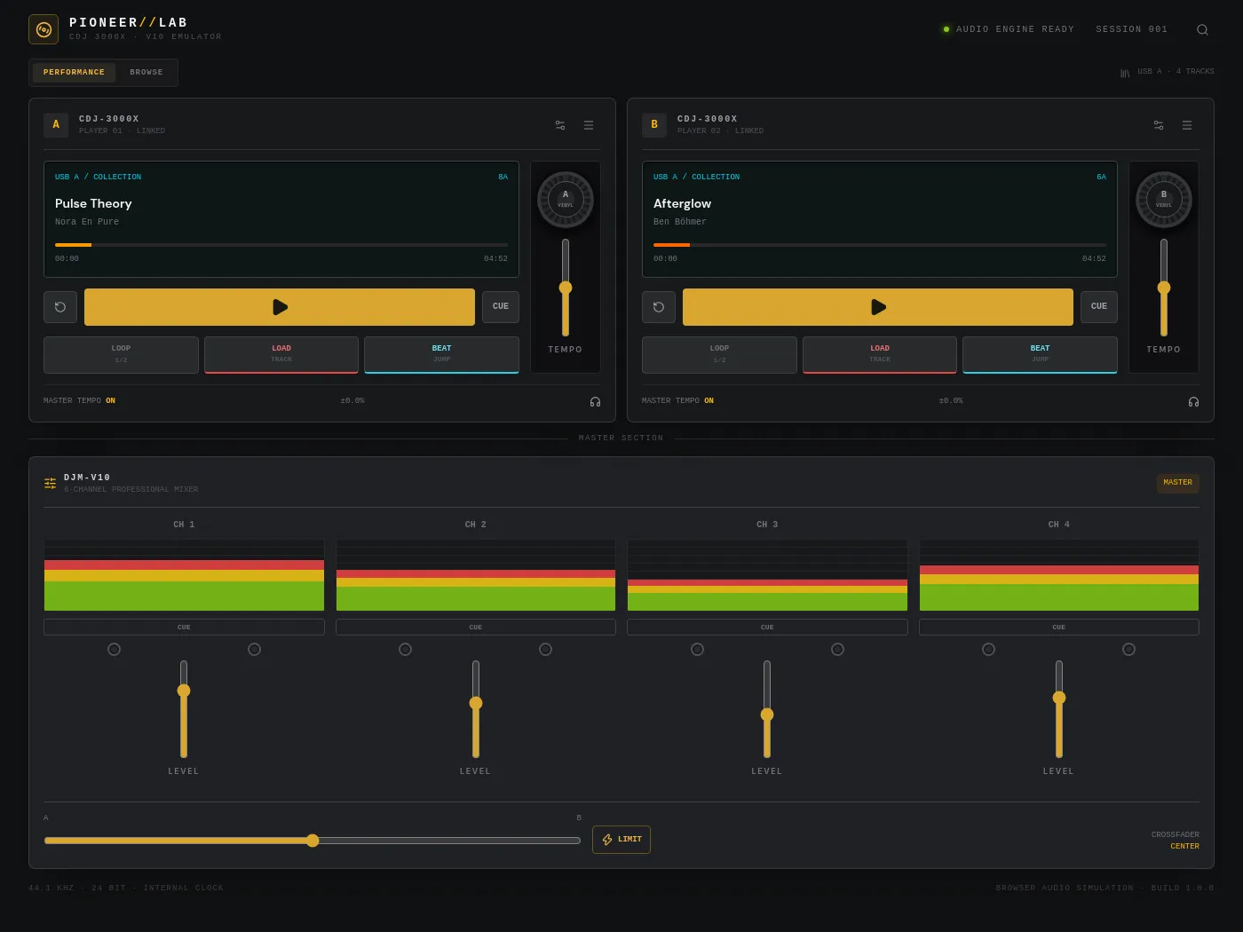 CDJ 3000X Mixer Emulator
