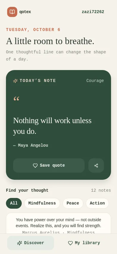Qotex Quotes App