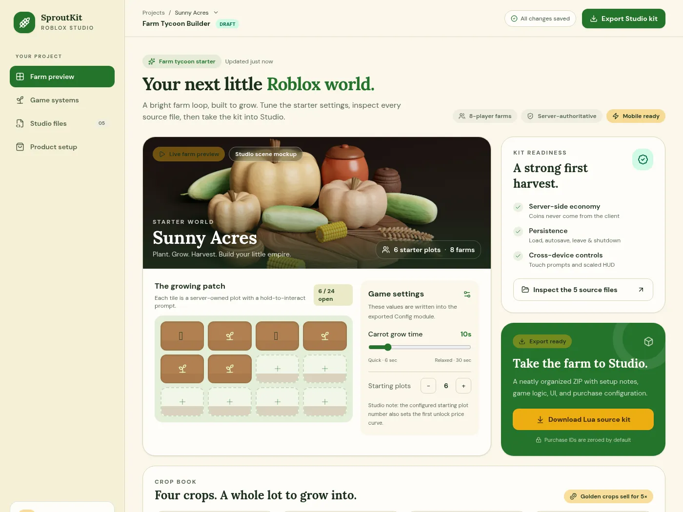 Blink Farm Tycoon Builder
