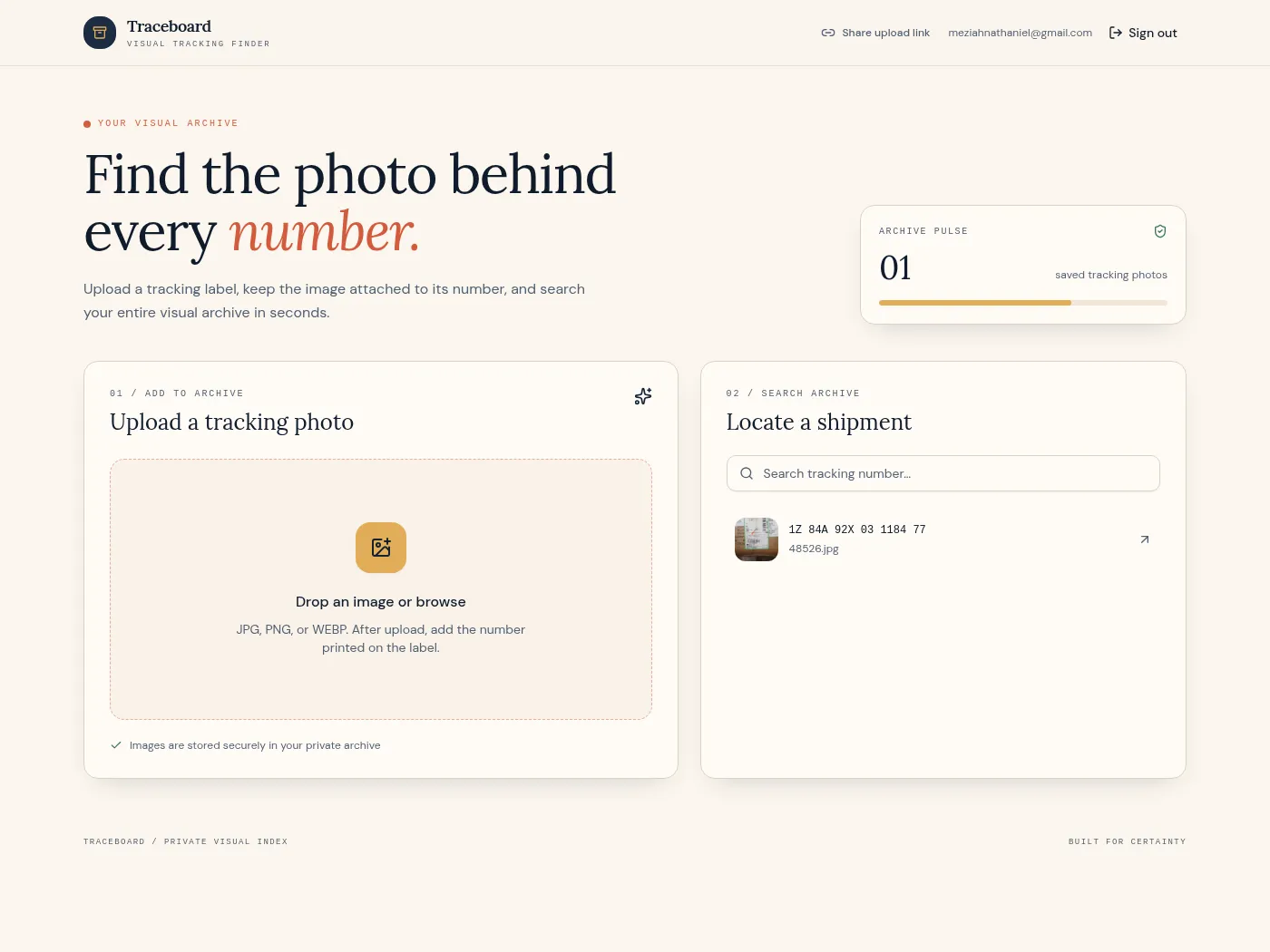 Visual Tracking Finder
