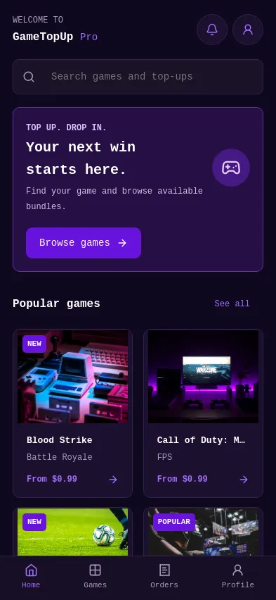 GameTopUp Pro