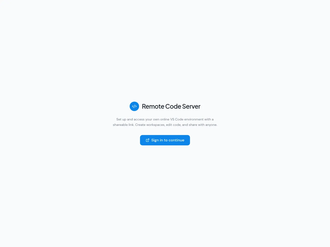 Remote Code Server