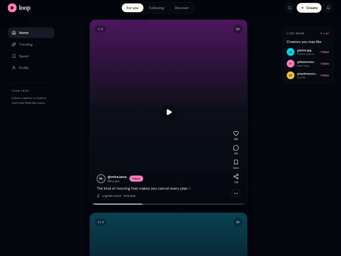 TikTok Clone Web