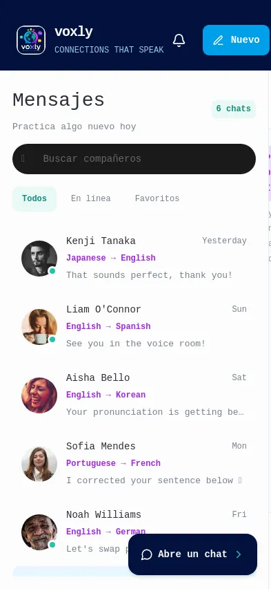 Voxly Language Exchange