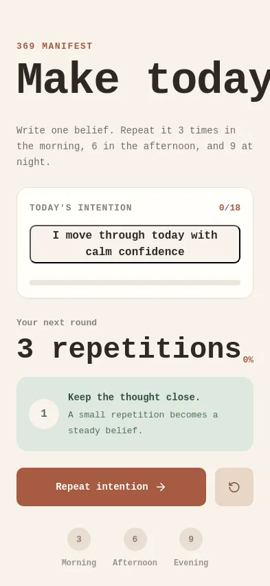 369 Manifestation App