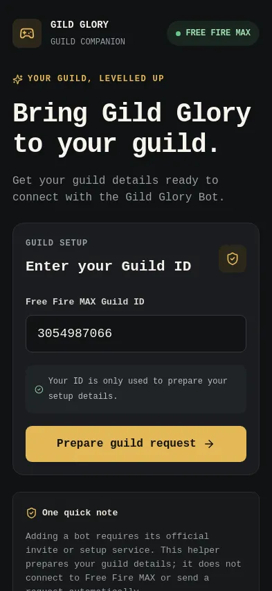 Gild Glory Bot Helper