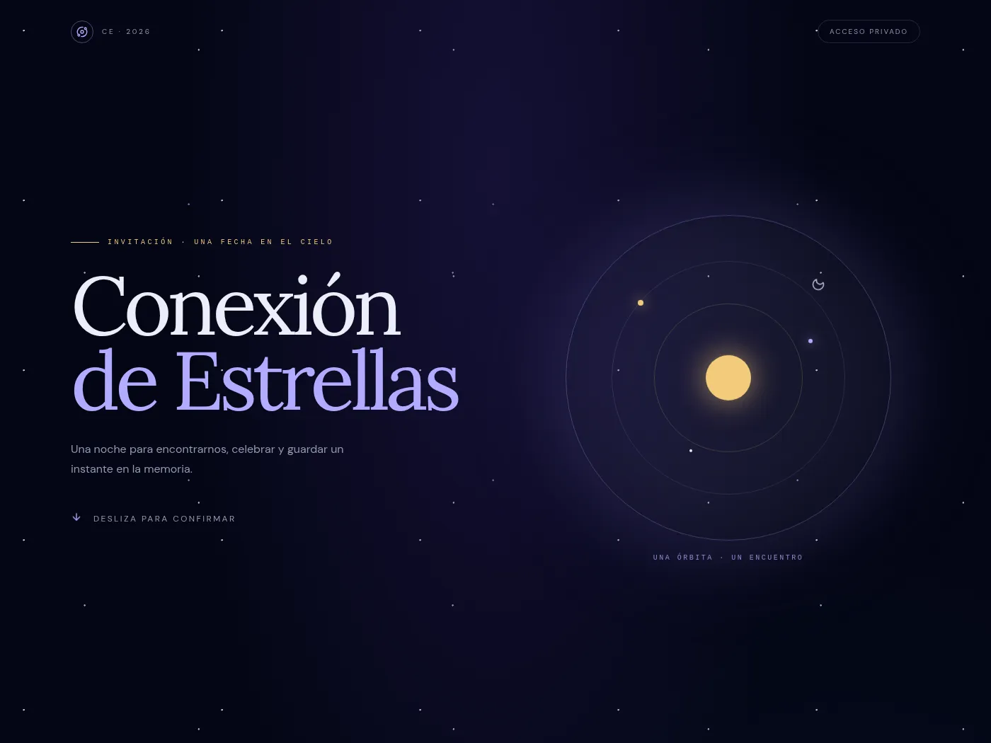 Conexión de Estrellas Landing