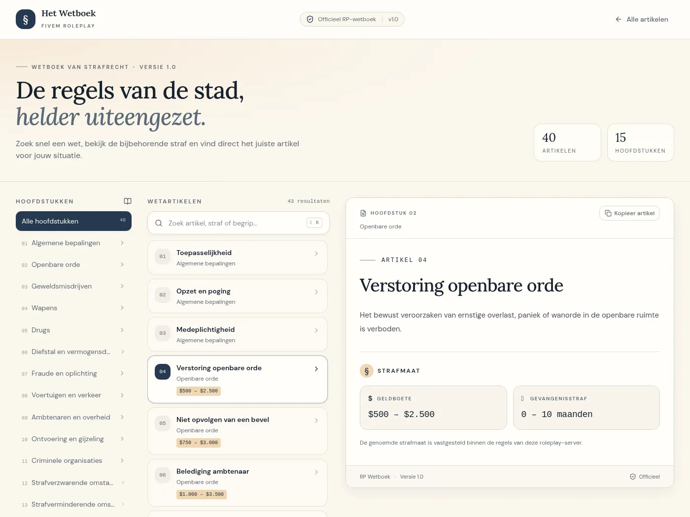 RP Wetboek Finder